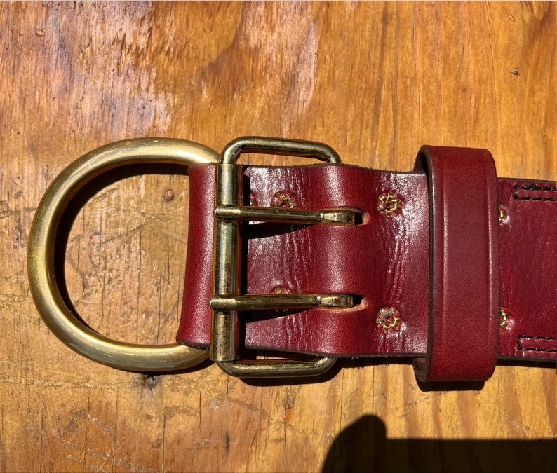 3 INCH WIDE Heavy Duty Working Dog Agitation Flat Collar With Brass ...