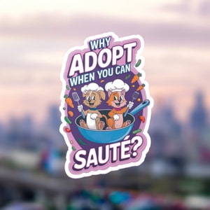 Sarcastic Animal Eating Sticker, Kiss-cut Vinyl Decal, Funny Animal ...