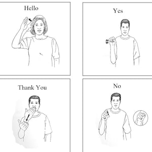 ASL Basics Cheat Sheet - Etsy