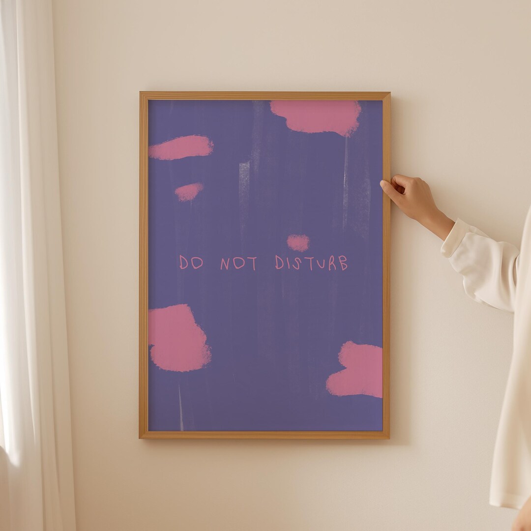 Do Not Disturb DND Aesthetic Digital Print, Groovy Retro Poster for ...