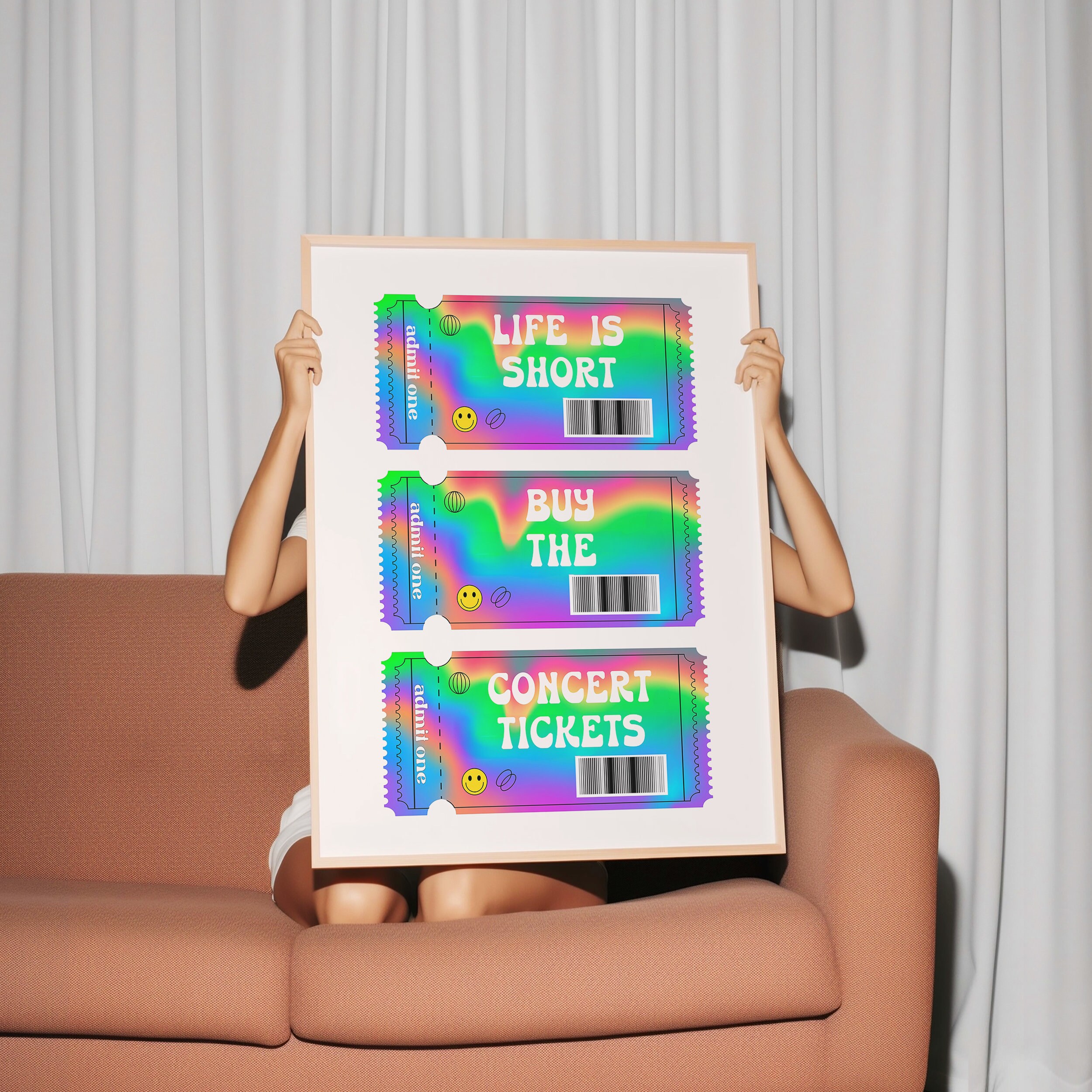 Y2K Vibes Concert Tickets Retro Poster Print Trendy Wall Art and ...