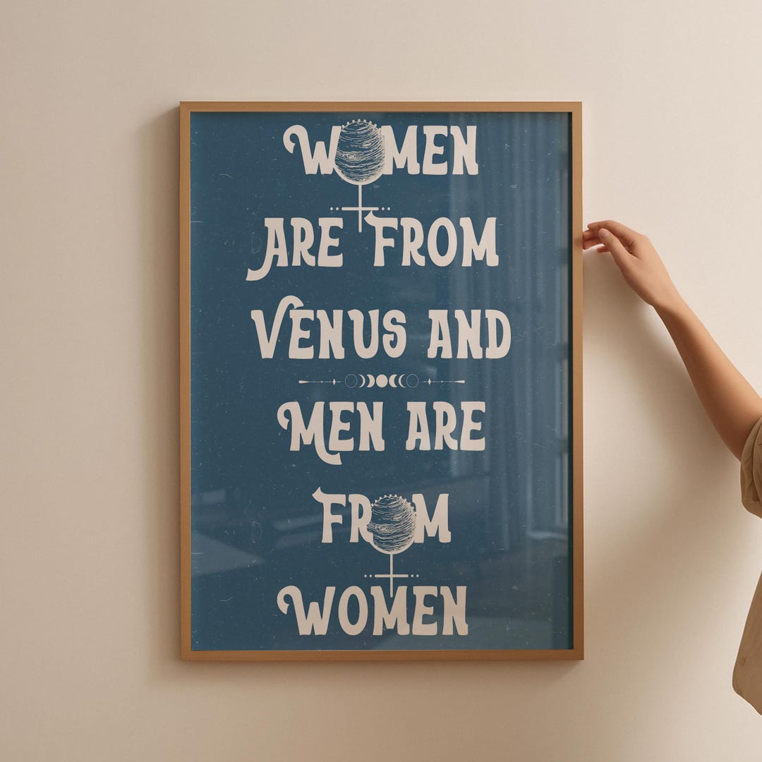 Women Are From Venus Pink Typography Art Printable - Retro Y2K ...