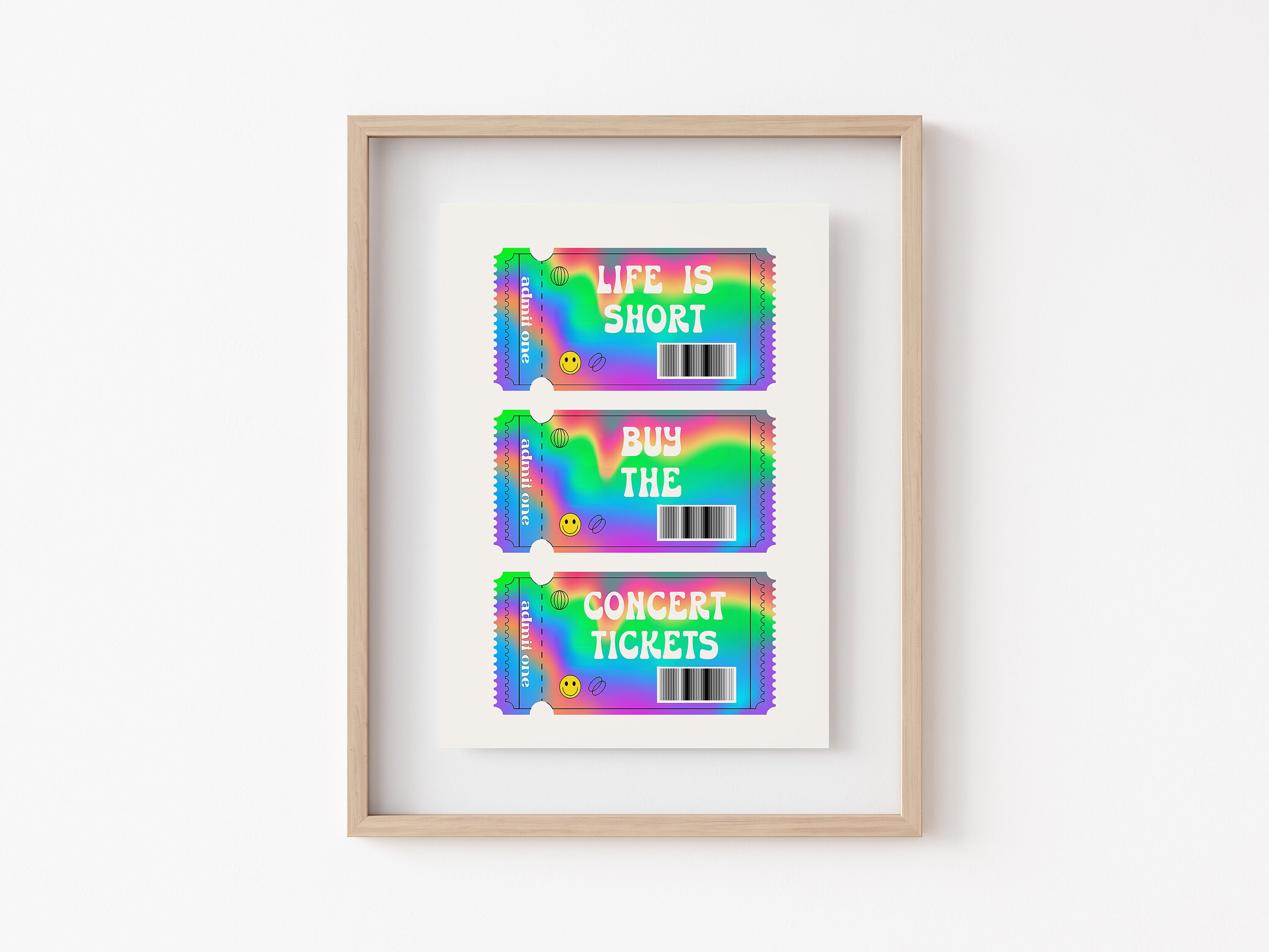 Y2K Vibes Concert Tickets Retro Poster Print Trendy Wall Art and ...