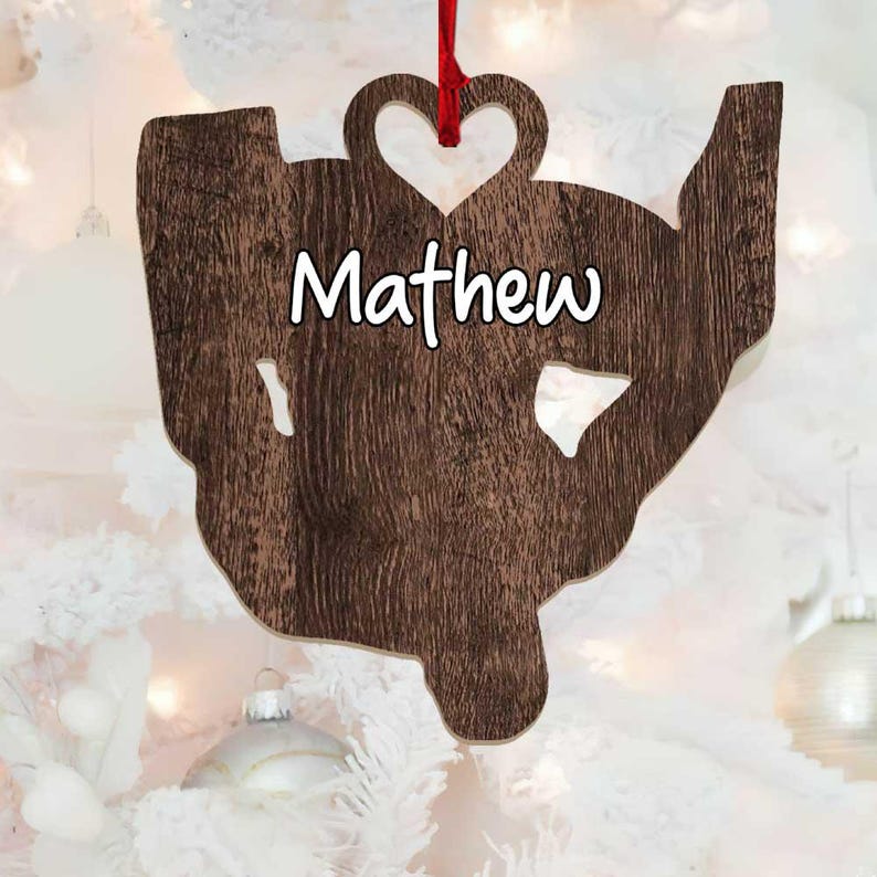 Personalized Heart Barry Wood Meme Ornament, Humor Adult Keepsake ...