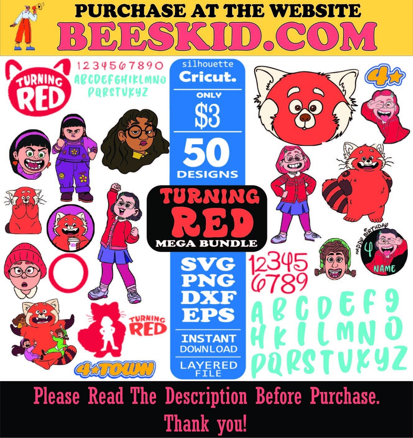 Turning-red Svg Bundle Turning-red Clipart Turning-red Logo - Etsy