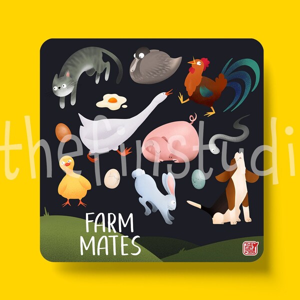 Farm Animal Stickers - Etsy