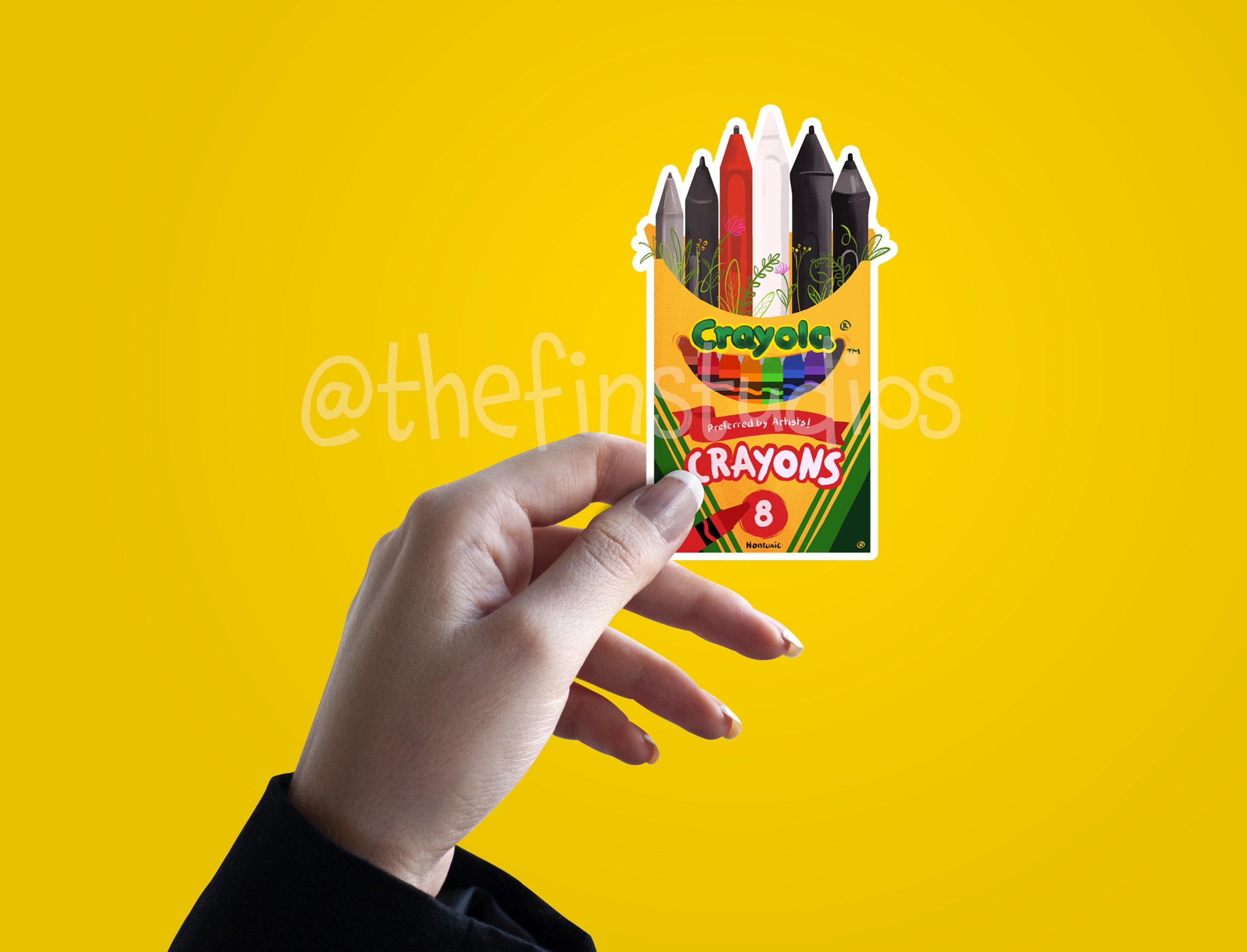 Cute Digital Artist Crayola Sticker | Stylus Crayons | Waterproof and ...