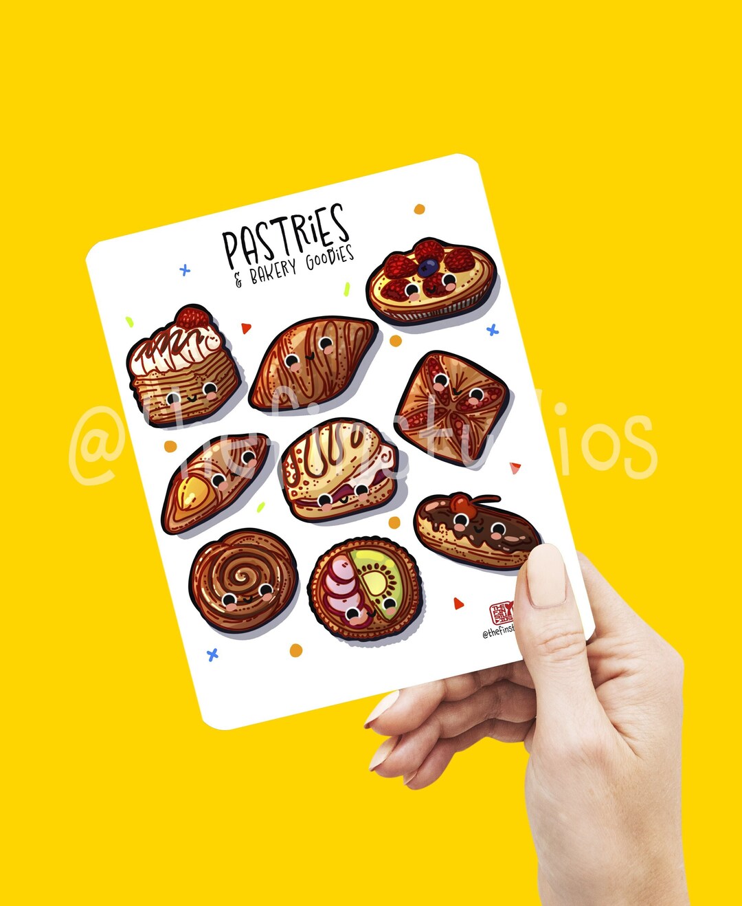 Cute Pastries and Bakery Goods Stickers | Handmade | Laptop and Journal ...