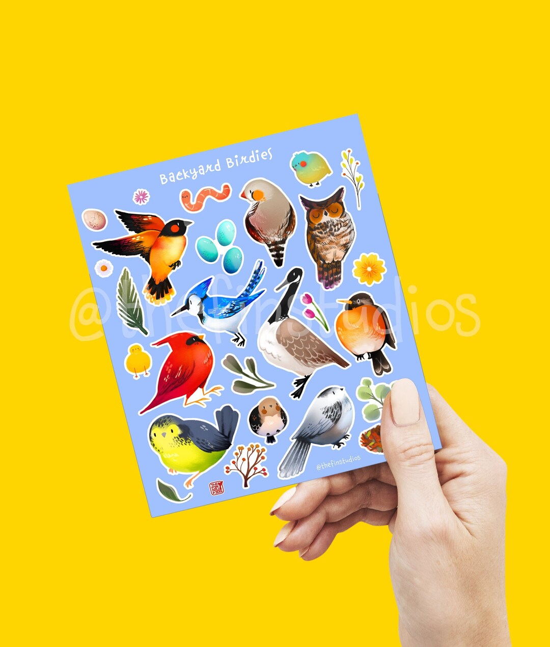 Cute Backyard Birds Sticker Sheet | Chirpy Birdies for Nature Lovers ...