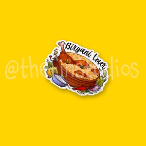 Delicious Biryani Food Sticker | Foodie Gift | Glossy Waterproof Die ...