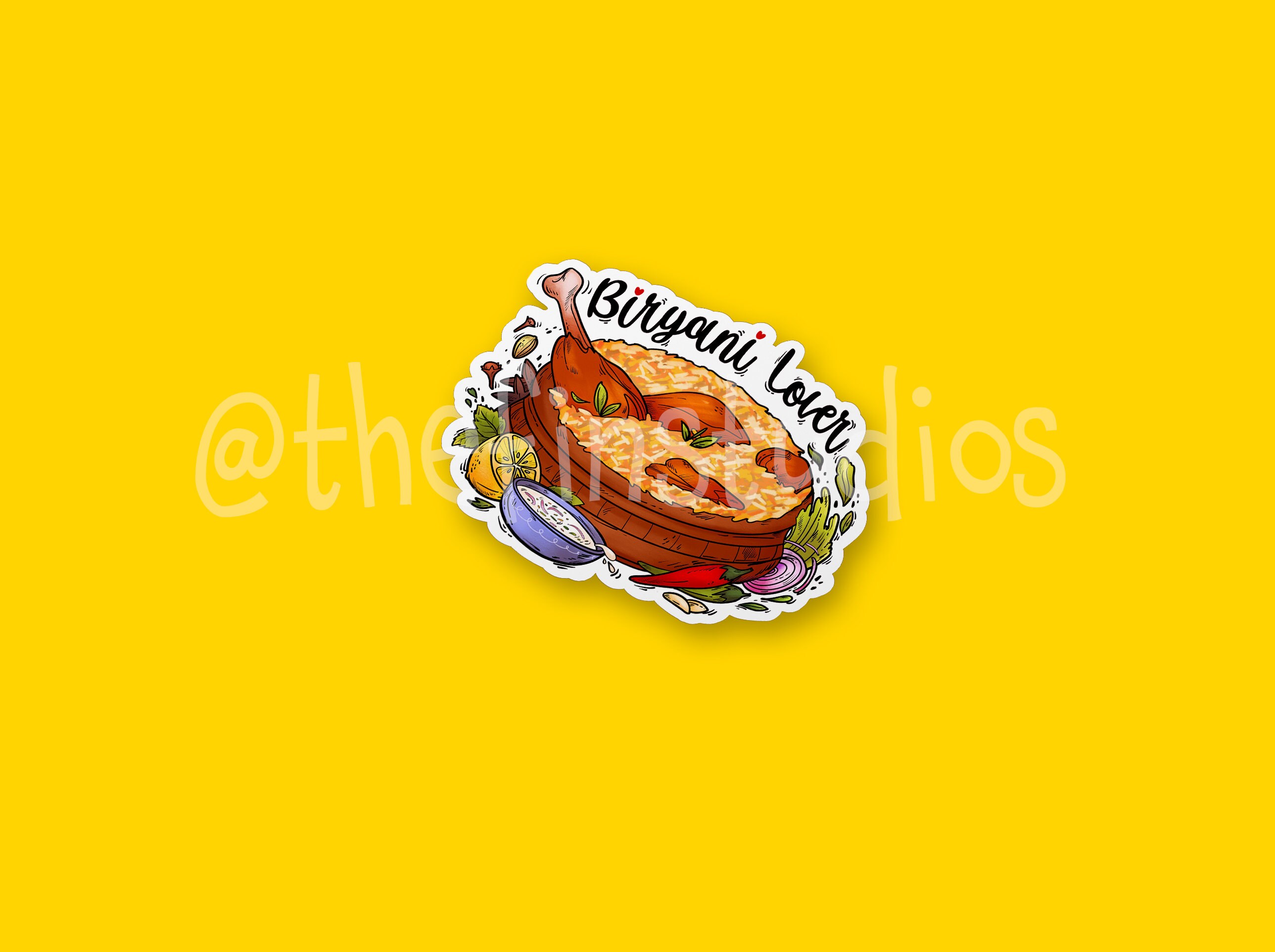 Delicious Biryani Food Sticker | Foodie Gift | Glossy Waterproof Die ...