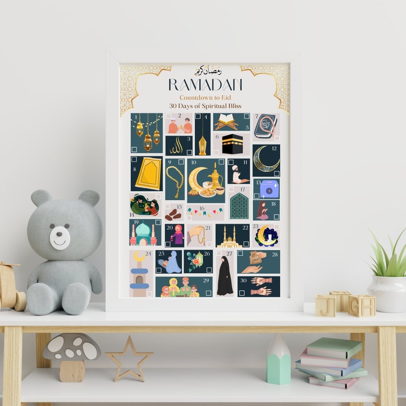Ramadan Eid Countdown Printable Calendar, Ramadan Tracker, Eid Calendar ...