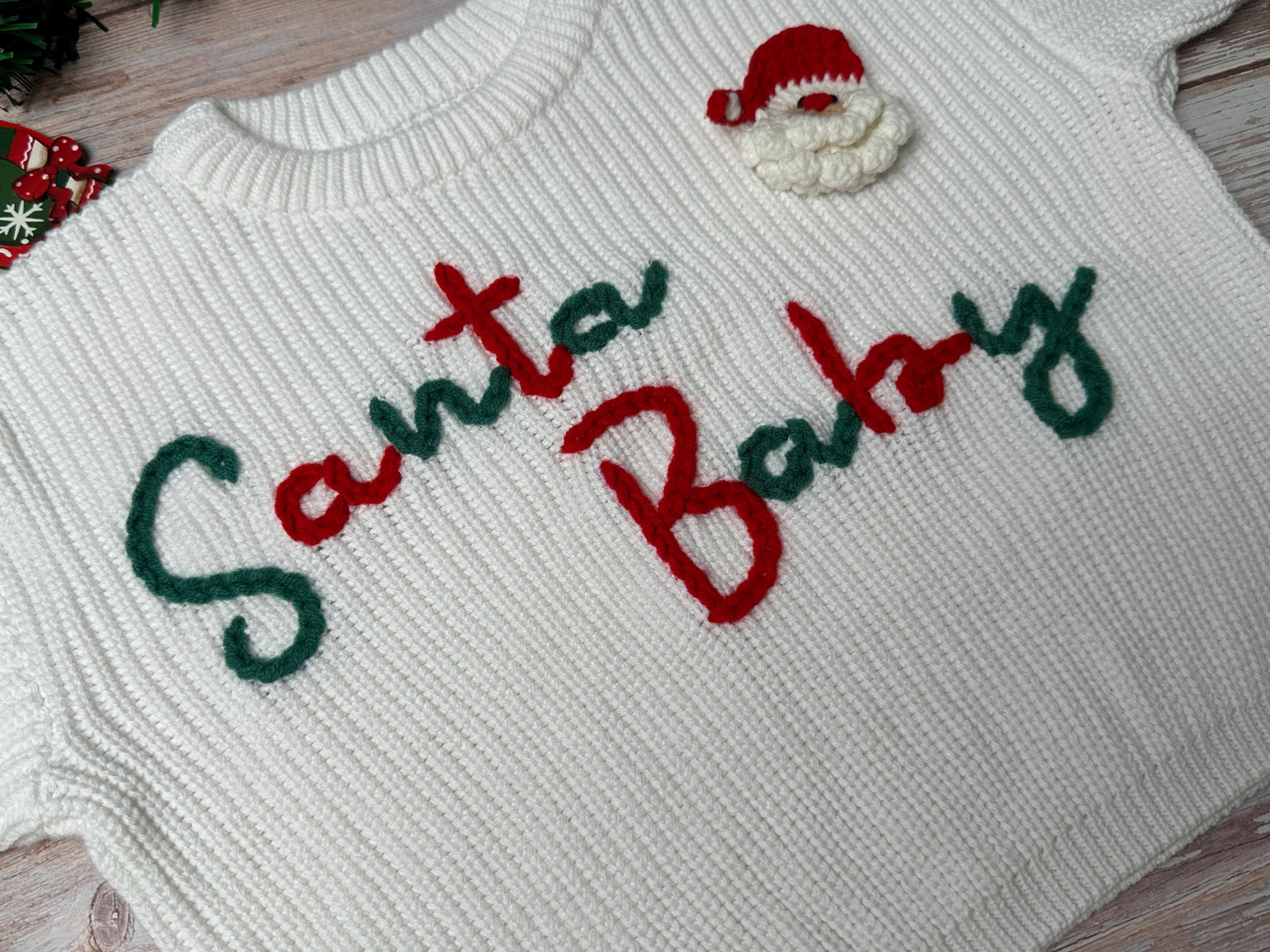 Christmas Santa Baby Sweater,newborn First Christmas Gift, Personalized ...