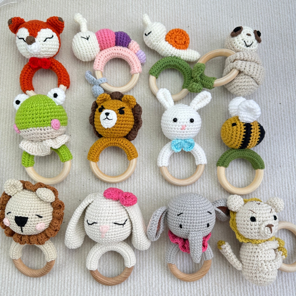 Personalized Baby Rattle,custom Monogram Crochet, Baby Grasping Toy ...