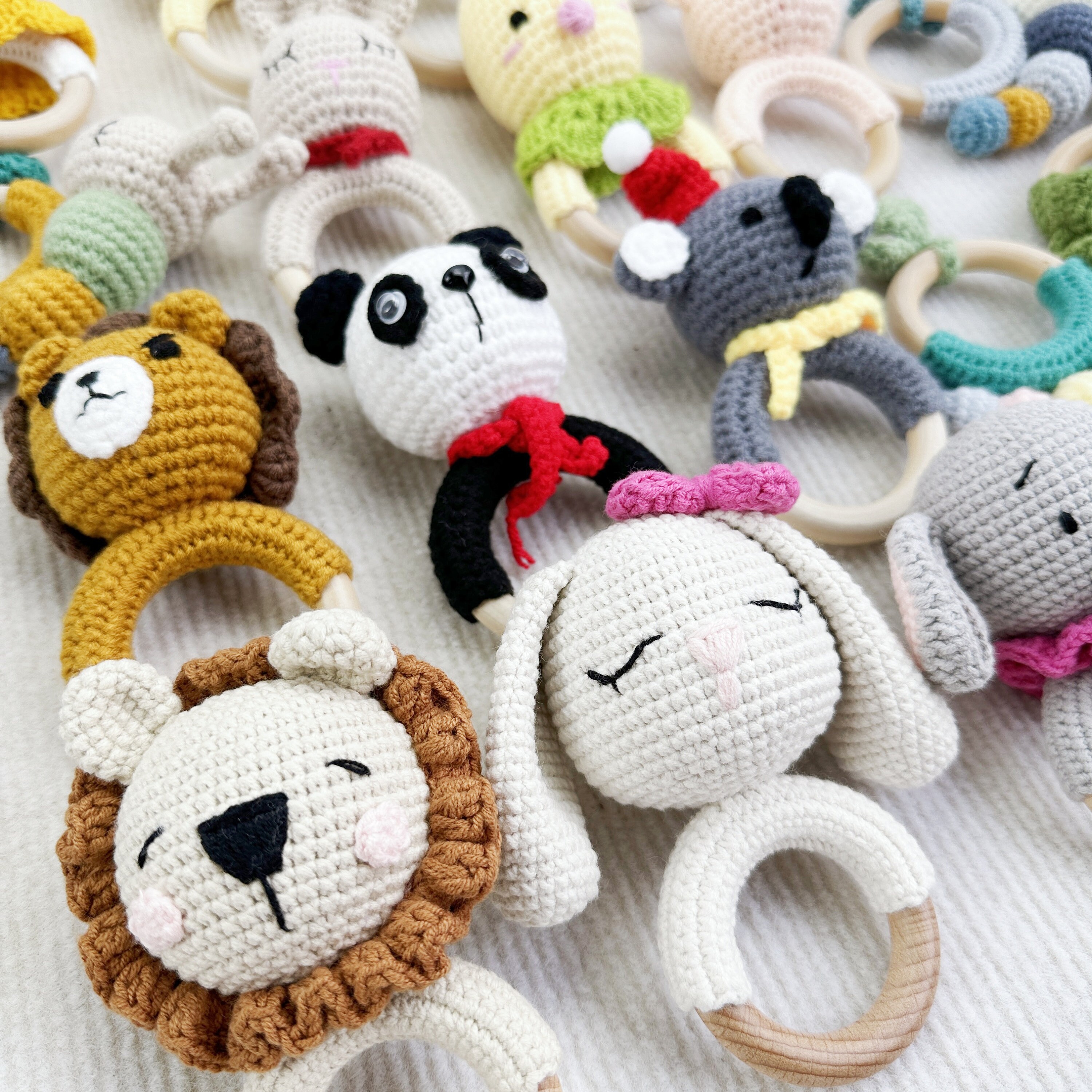 Personalized Baby Rattle,custom Monogram Crochet, Baby Grasping Toy ...