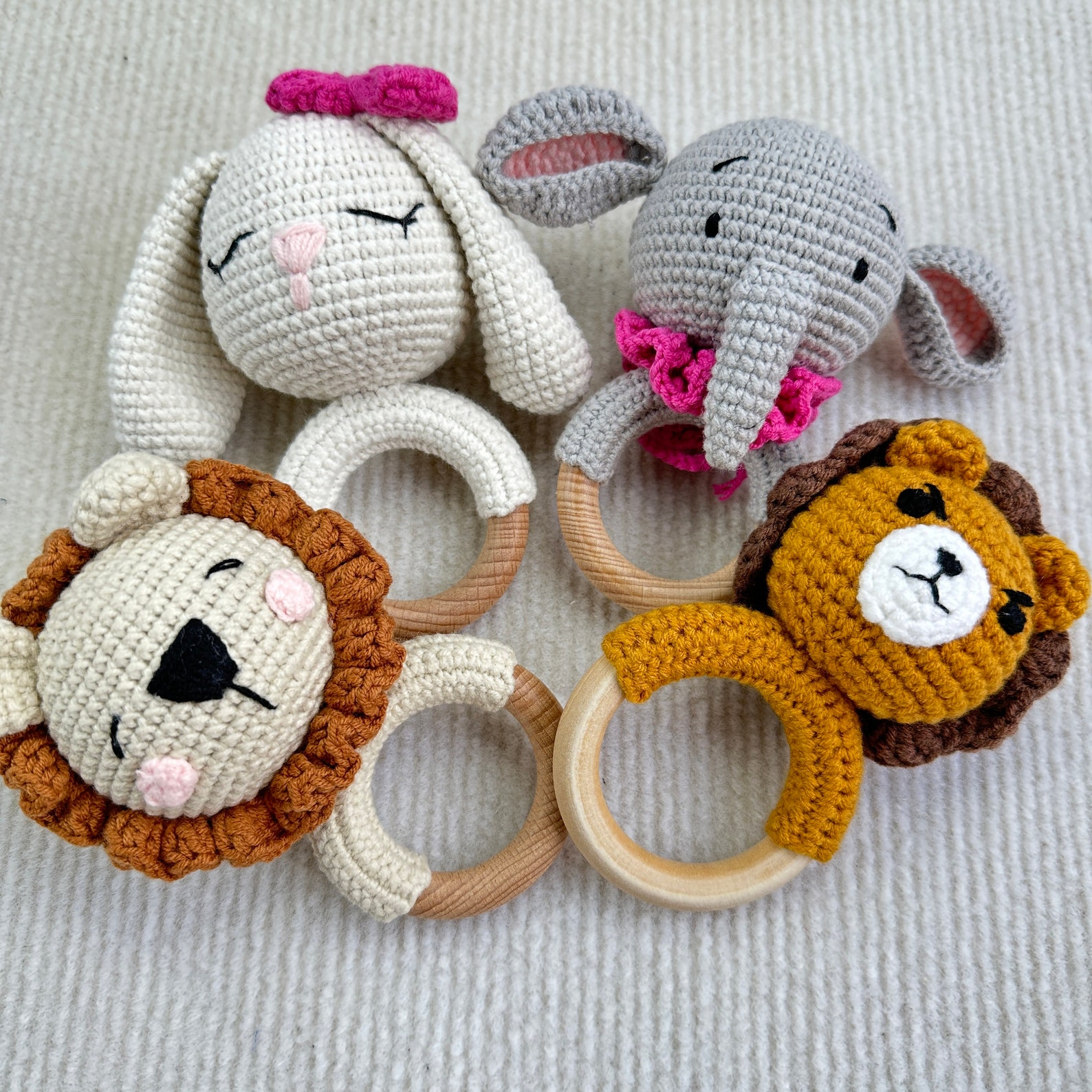 Personalized Baby Rattle,custom Monogram Crochet, Baby Grasping Toy ...