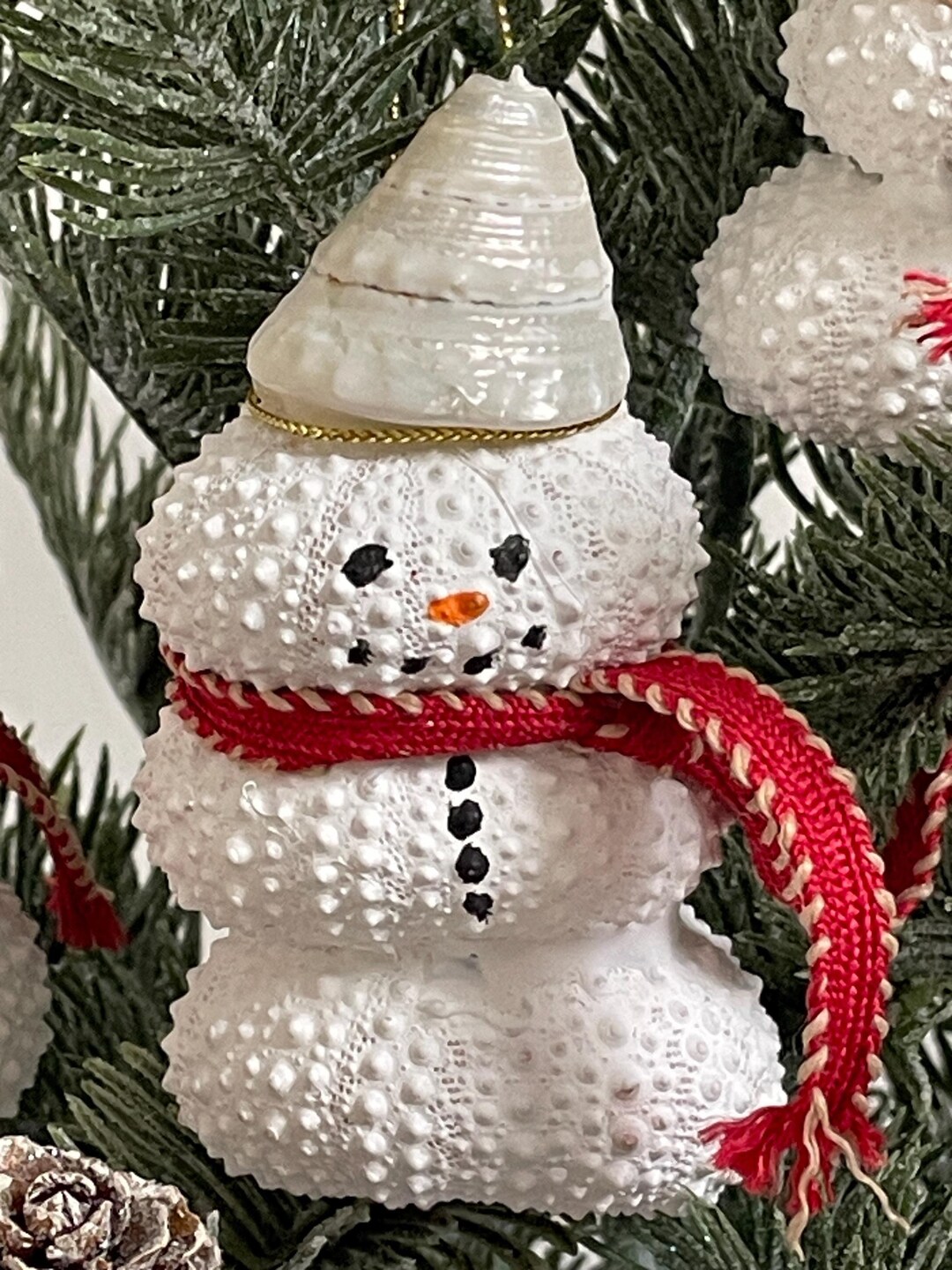 Adorable Sea Urchin Snowman & Friends Ornaments/tree - Etsy