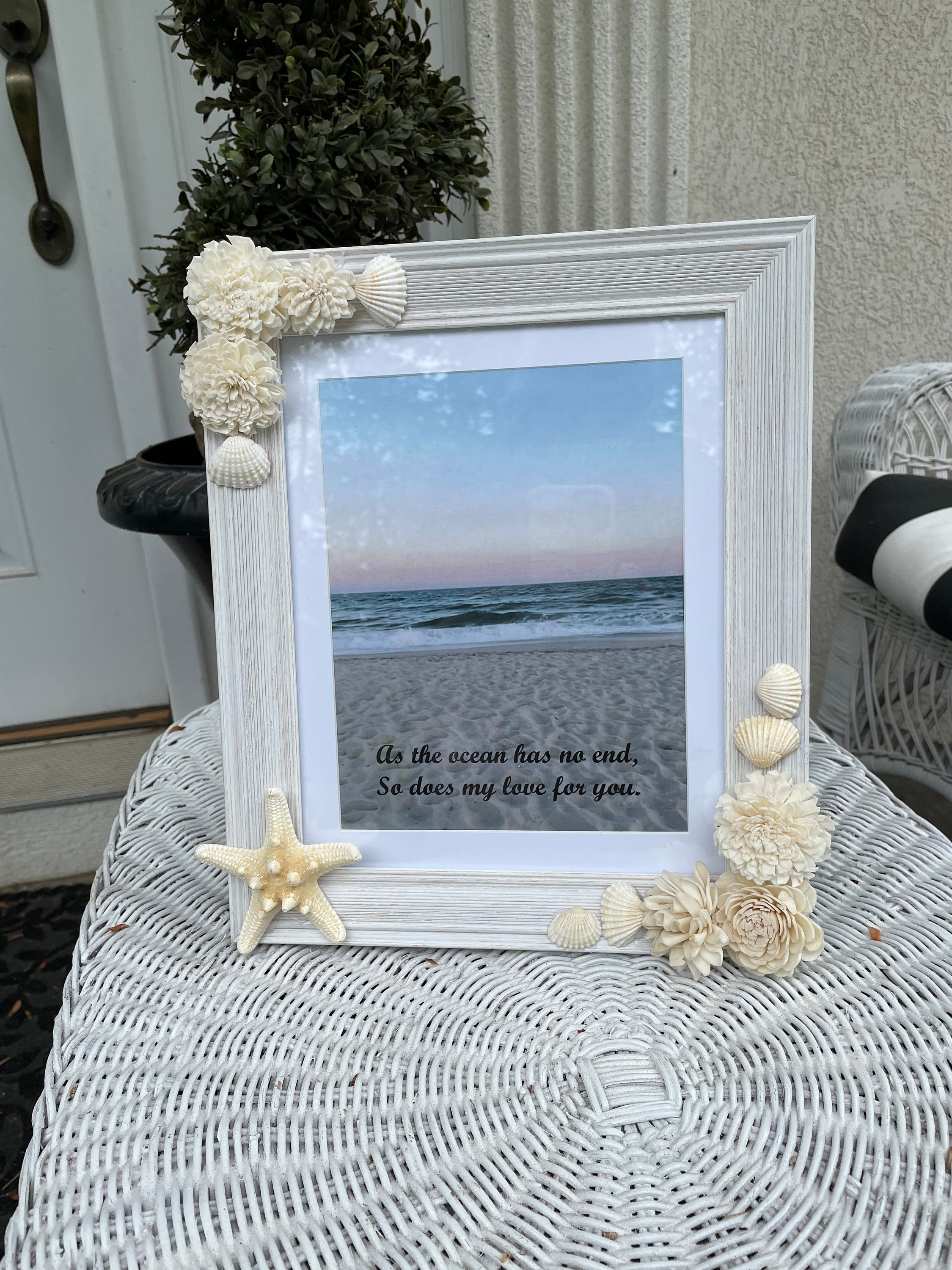 Romantic Sentiment Seashell Picture - Etsy