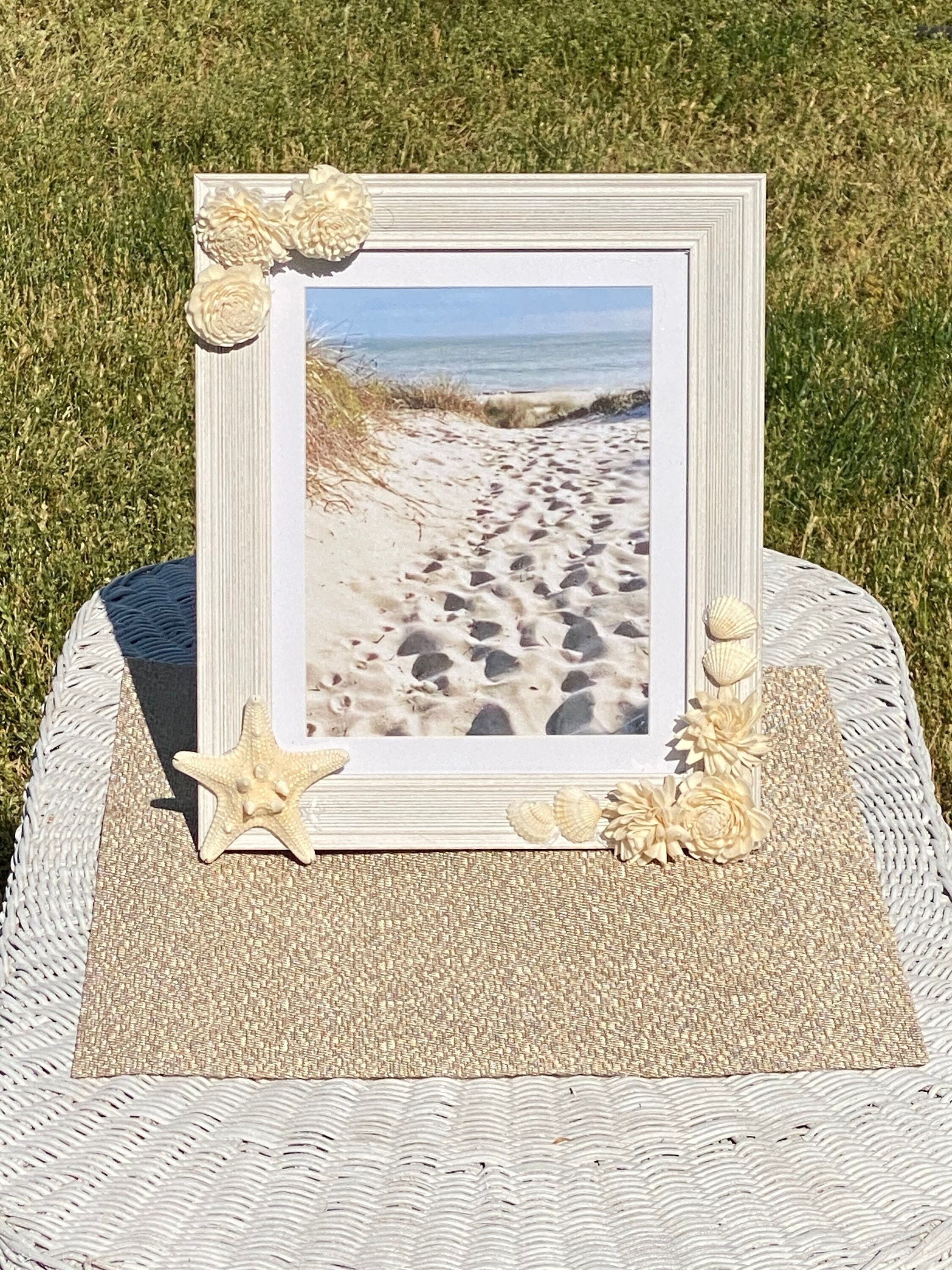 Elegant Seashell Picture Frame - Etsy
