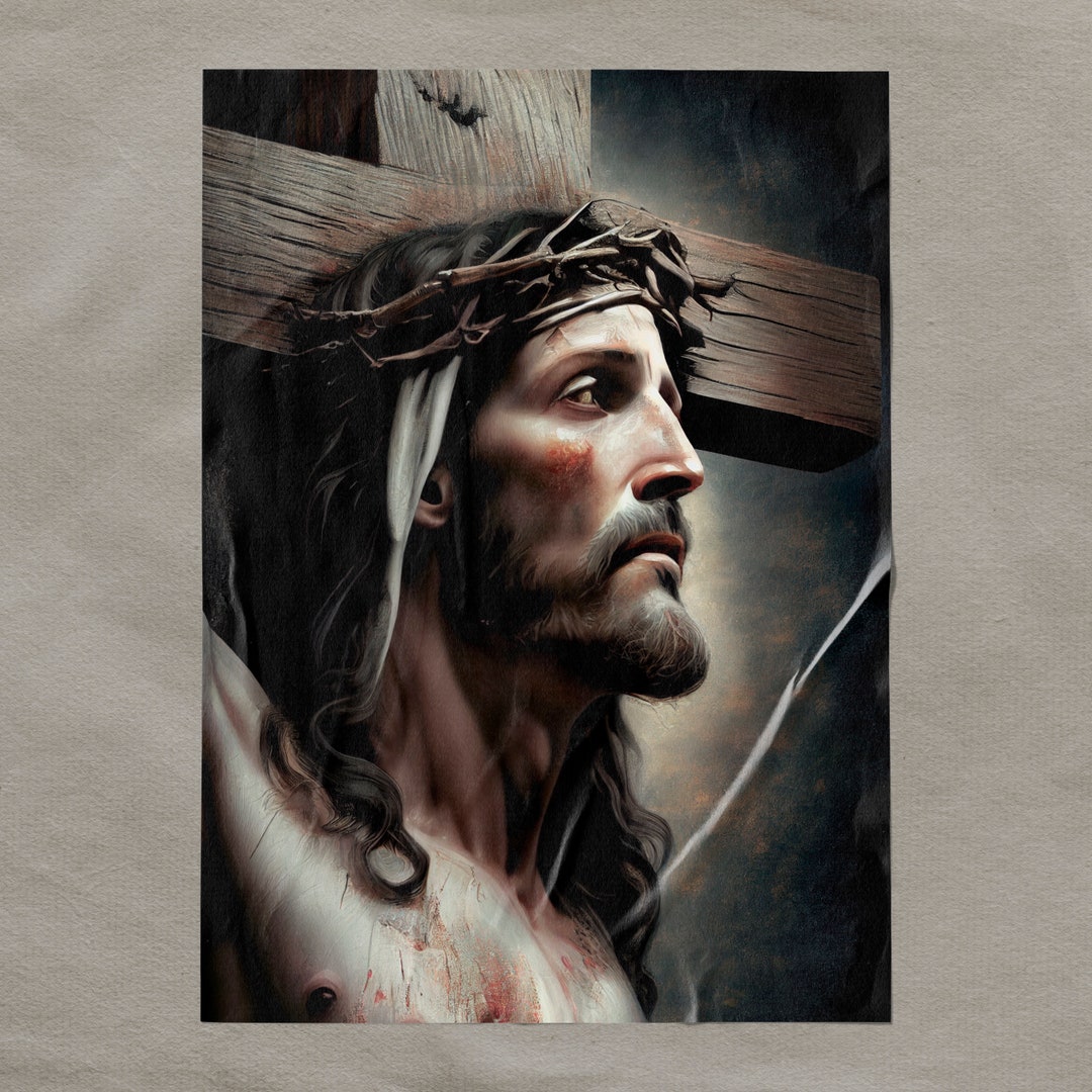 Jesus Christ on the Cross Christian Digital Art - Etsy