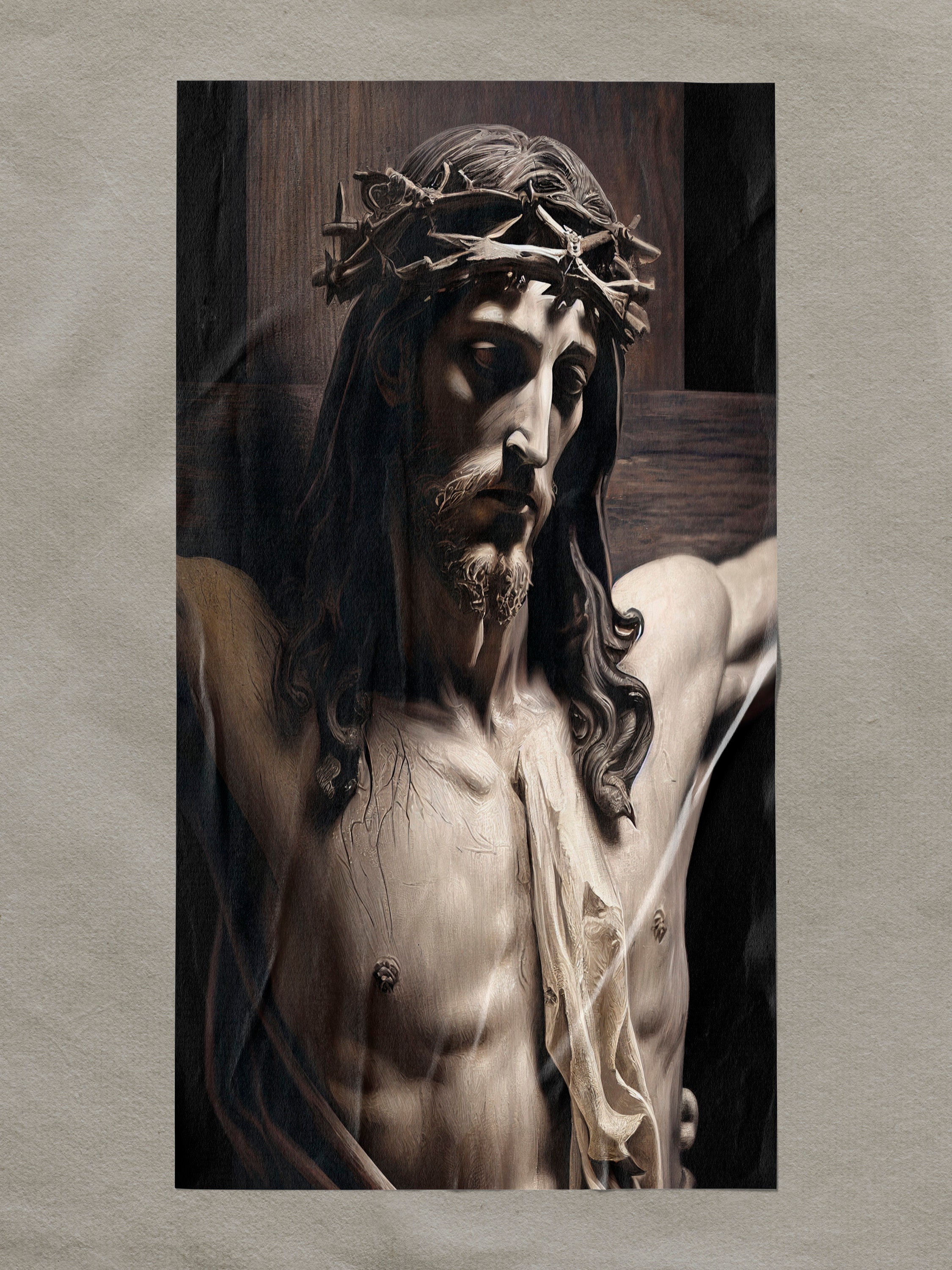 Christian Digital Art of Jesus on the Cross - Etsy