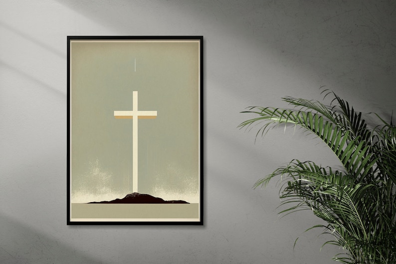Minimalist Christian Art of the Cross (digital) - Etsy