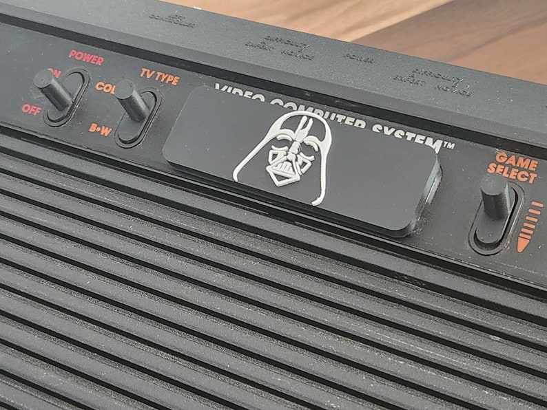 Atari 2600 / 2600 Cartridge Slot Dust Cover Darth Vader Version Logo ...