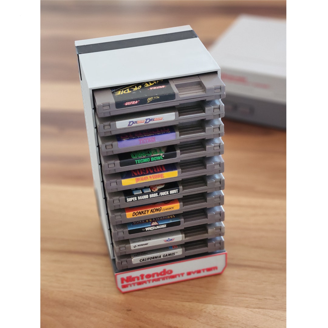 Nintendo NES Cartridge Tower 10 Cartridges Case / Organizer / Storage ...