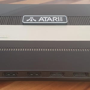 Atari 5200 Cartridge Slot Dust Cover - Black and Silver - Logo & Text ...