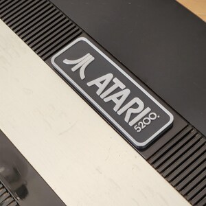 Atari 5200 Cartridge Slot Dust Cover - Black and Silver - Logo & Text ...