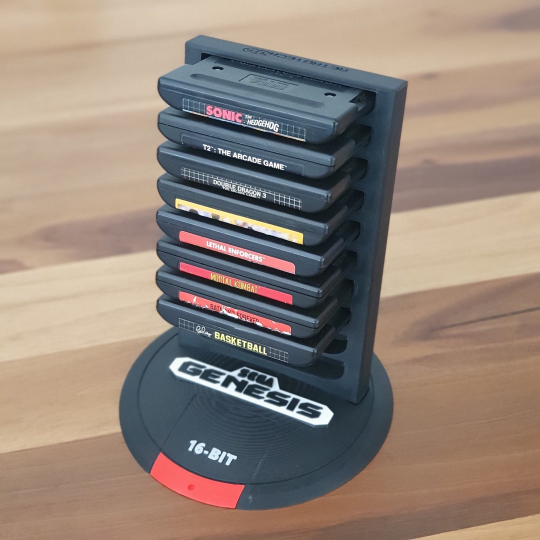 SEGA Genesis Cartridge Tower (10 Cartridges) Case / Organizer / Storage ...