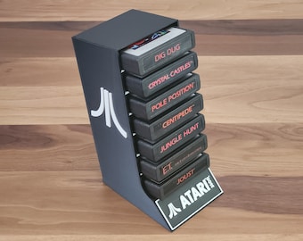 Atari 7800 Cartridge Tower / Organizer / Storage / Holder Black and ...