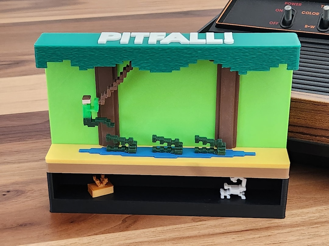 Atari 2600 Diorama - Pitfall - Crocodiles Scene - Art / Shelf Decor - Etsy