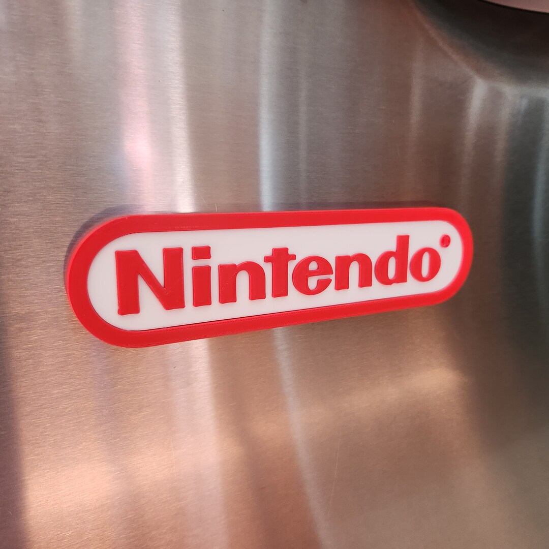 Nintendo Logo Sign With Bult-in Magnets - Gaming Decor / Art / Shelf ...