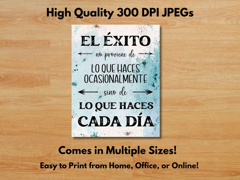 Spanish Growth Mindset Poster: Watercolor Classroom Decor - Etsy