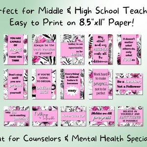 Growth Mindset Classroom Boho Posters High School Counseling Office ...