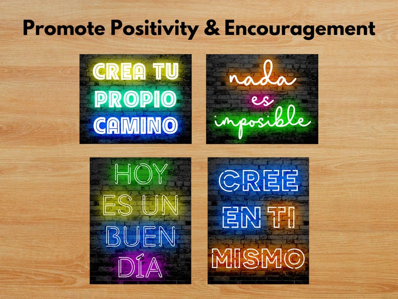 Spanish Classroom Posters Printable Spanish Teacher Decor Motivational ...