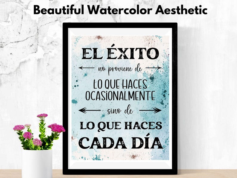 Spanish Growth Mindset Poster: Watercolor Classroom Decor - Etsy