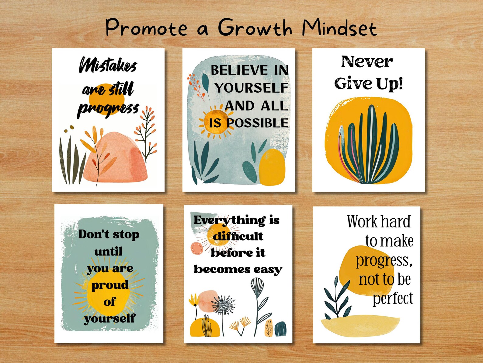 High School Boho Growth Mindset Poster Classroom Motivational Decor ...