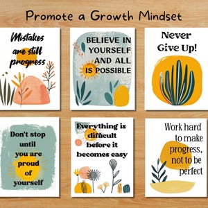 High School Boho Growth Mindset Poster Classroom Motivational Decor ...