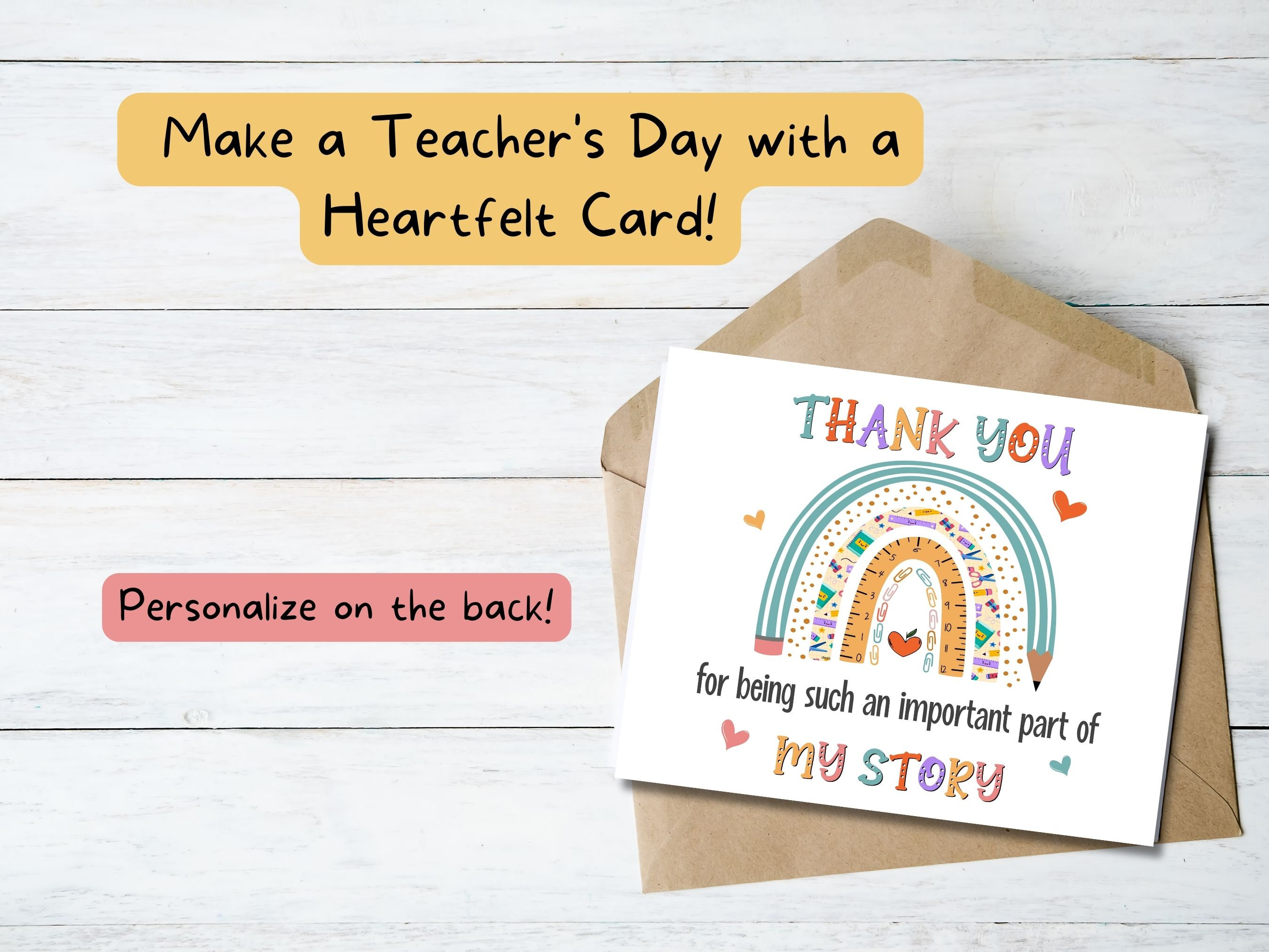 Thank You Card Teacher, Printable Teacher Appreciation Week Card ...
