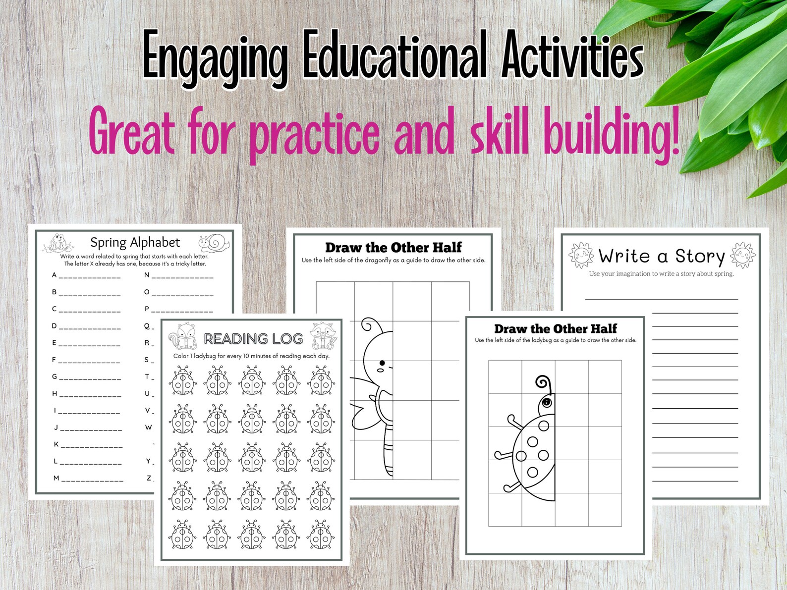 Kids Activity Sheets Spring, Printable Coloring Pages, Preschool ...