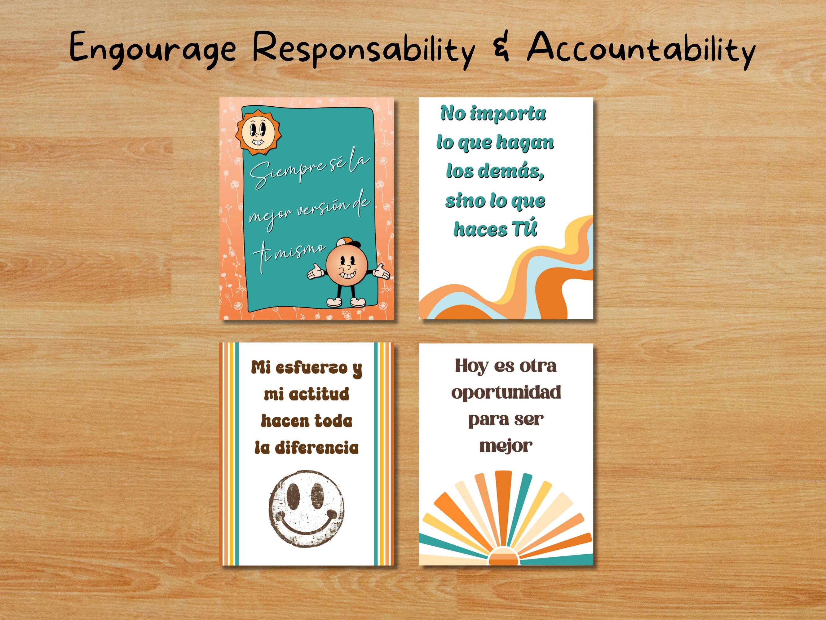 Retro Spanish Growth Mindset Poster Spanish Class Retro Motivational ...