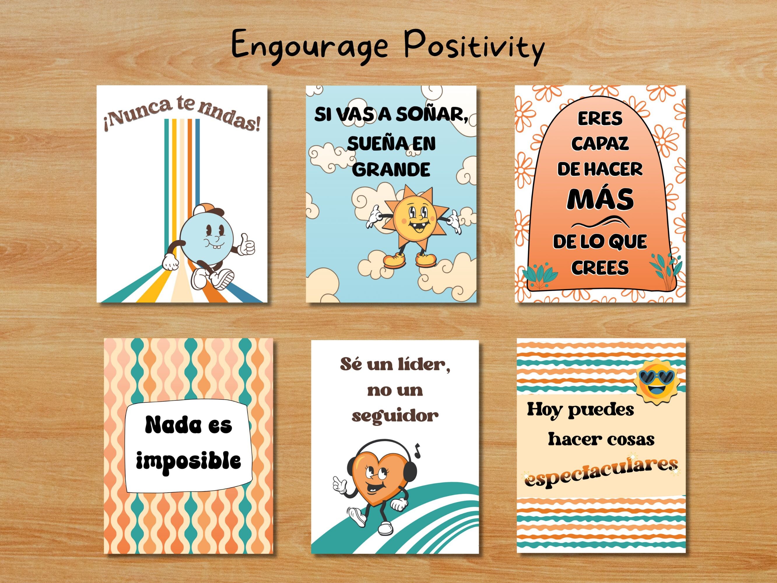 Retro Spanish Growth Mindset Poster Spanish Class Retro Motivational ...