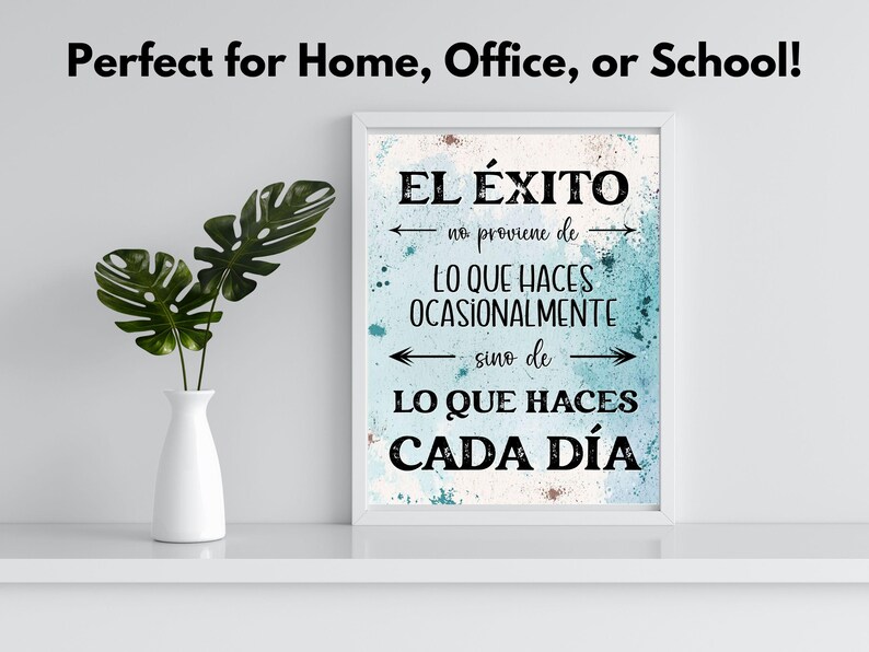 Spanish Growth Mindset Poster: Watercolor Classroom Decor - Etsy
