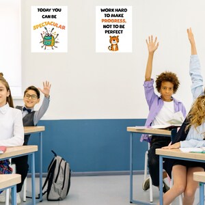 Growth Mindset Poster Elementary Motivation Classroom Decor Animal ...