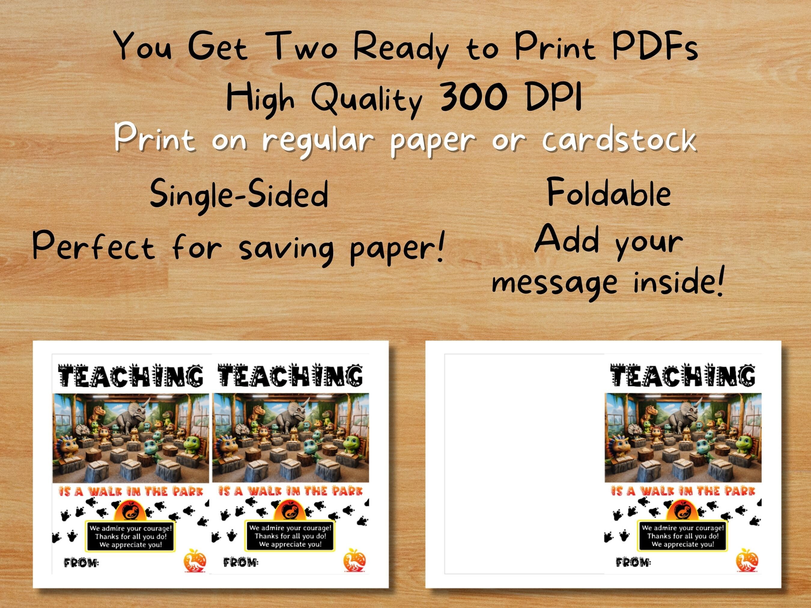 Funny Teacher Appreciation Card Printable Teacher Thank You Sarcastic ...