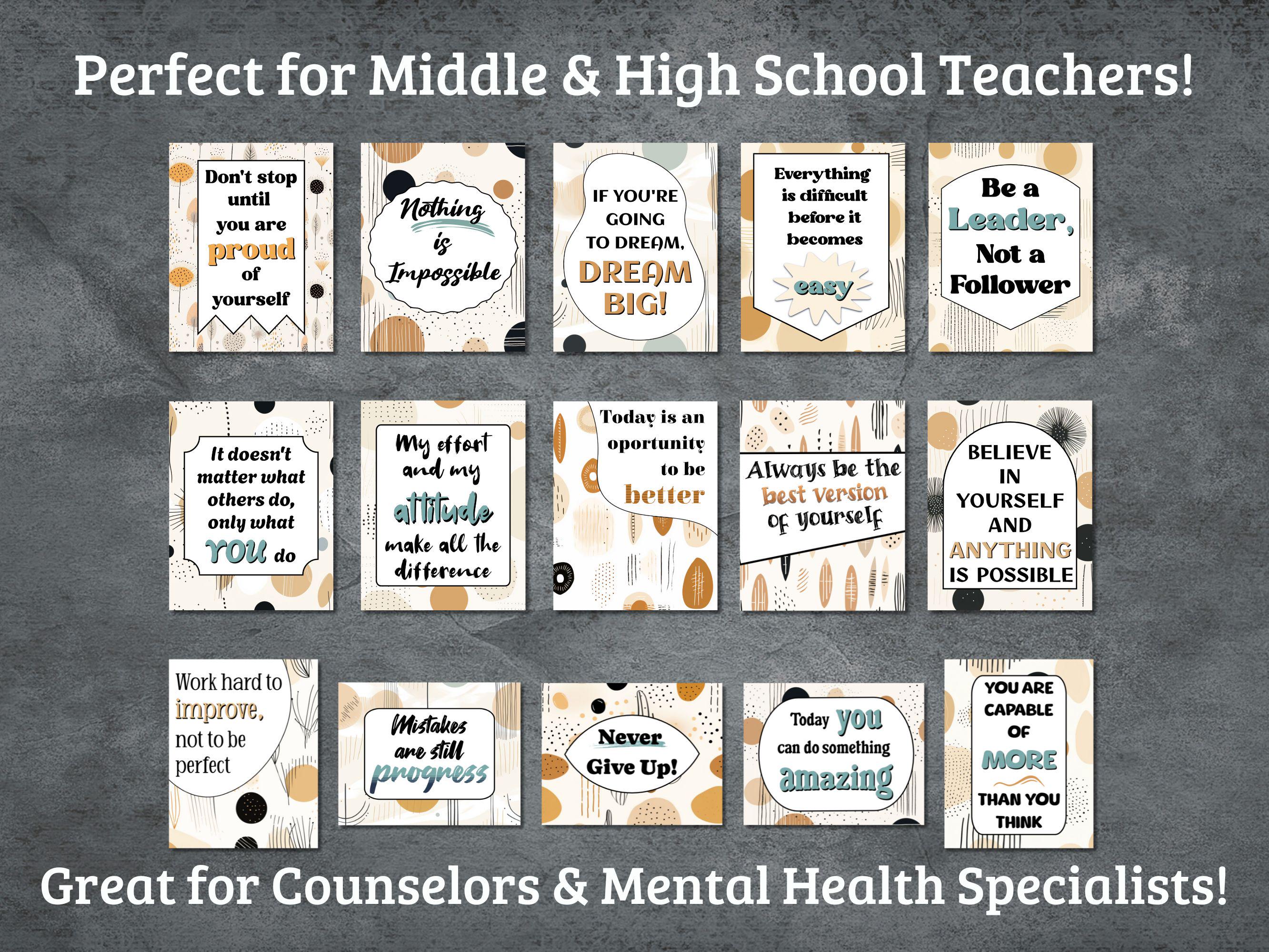 Neutral Boho Growth Mindset Poster Classroom Motivational Decor School ...