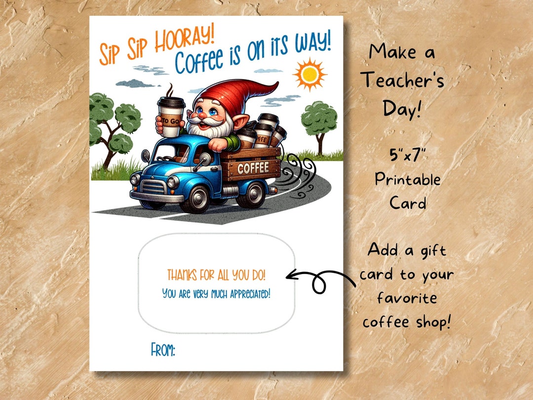 Funny Teacher Coffee Gift Card Holder, Funny Teacher Appreciation Card ...