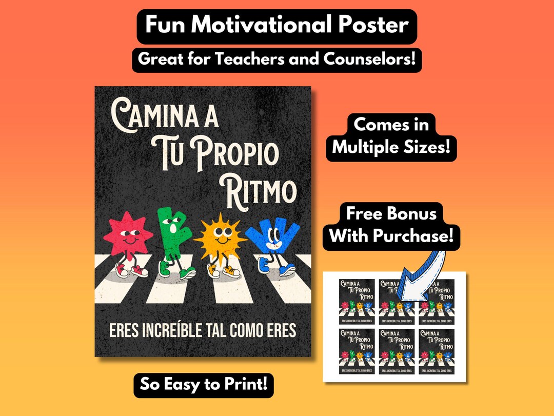 Fun Inspirational Spanish Growth Mindset Poster Printable Class ...